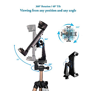 IPad Tripod Stand Universal Tablet Phone Mount Holder 51in Lightweight with Bluetooth Remote for iPad Pro 12.9 11 10.5,iPad Air Mini,Surface Tab,Galaxy Tab and 3.5 to 13.5in iPhone Tablet - Champagne