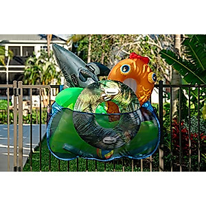 POOL BLASTER Water Tech Pool Pouch – Versatile Pool Storage for Floats, Balls, Inflatable Toys, Patio Accessories - Heavy Duty Reinforced Attaches to Pool Side, Fence or Free Standing