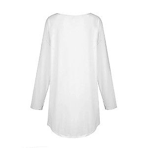 Womens Tops Dressy Casual Hoodies y2k Womens tops fall 2023 Womens pullover sweatshirts Teacher Tshirts Zipper Hoodies for Women Long Sleeve V Neck Shirts for Women（1-White,3X-Large）