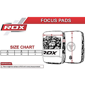 RDX Women Boxing Pads Focus Mitts, Ladies Flora Skin Hook and Jab Target Hand Pads, Great for Muay Thai, Martial Arts, MMA, Kickboxing, Karate Training, Padded Punching, Coaching Strike Shield