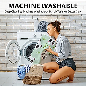 Panda Blanket Gifts - 40x50 Inches Cute Throw Blanket for Kids, Girls & Boys - Green Soft Fuzzy Blankets for Couch, Sofa & Bed