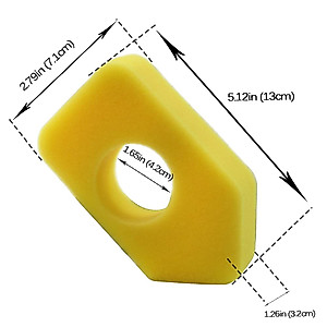 Cyleto 698369 Foam Air Filter For Briggs & Stratton Lawn Mower 698369 4216 5088 5099 MTD 490-200-0011(2PCS)