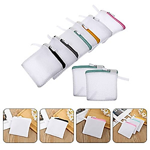 Zerodeko Mesh Laundry Bag 8pcs Mini Laundry Wash Bag Washing Machine Delicate Bags Lingerie Net Bags with Zipper for Clothes Bed Sheet Stuffed Toys Laundry