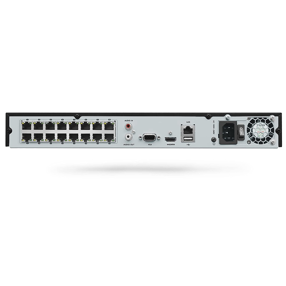 HIK-Tech US 16-Channel PoE 4K Network Video Recorder NVR, Embedded Plug & Play DS-7616NI-Q2/16P（2021 New Version）