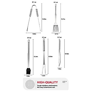 BBQ Grill BBQ Accessories, Stainless Steel Grill Tools Grilling Accessories Grill Set Barbecue Grill Accessories for Outdoor Grill, BBQ Tools Grill Utensils Grilling Tools