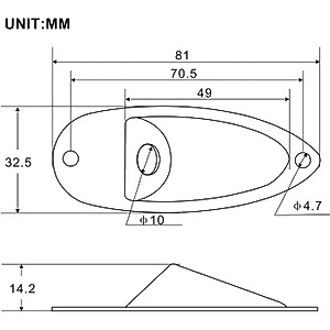harpfeas Guitar Input Jack Socket Plate Output Loaded Boat Style 1/4 Inch for Fender Stratocaster Strat St Mono Electric Guitar (Chrome)