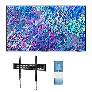 SAMSUNG QN55QN85BAFXZA 55" 4K Neo QLED UHD Smart TV in Titan Black with a Walts FIXED-MOUNT-43-90 TV Mount for 43-90 Inch Compatible TVs and Walts HDTV Screen Cleaner Kit (2022)