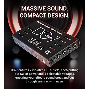 CIOKS DC7 Future Power Generation 9V / 12V / 15V / 18V DC Universal Power Supply with 7 Isolated Outputs and 5V USB Outlet for Effect Pedals