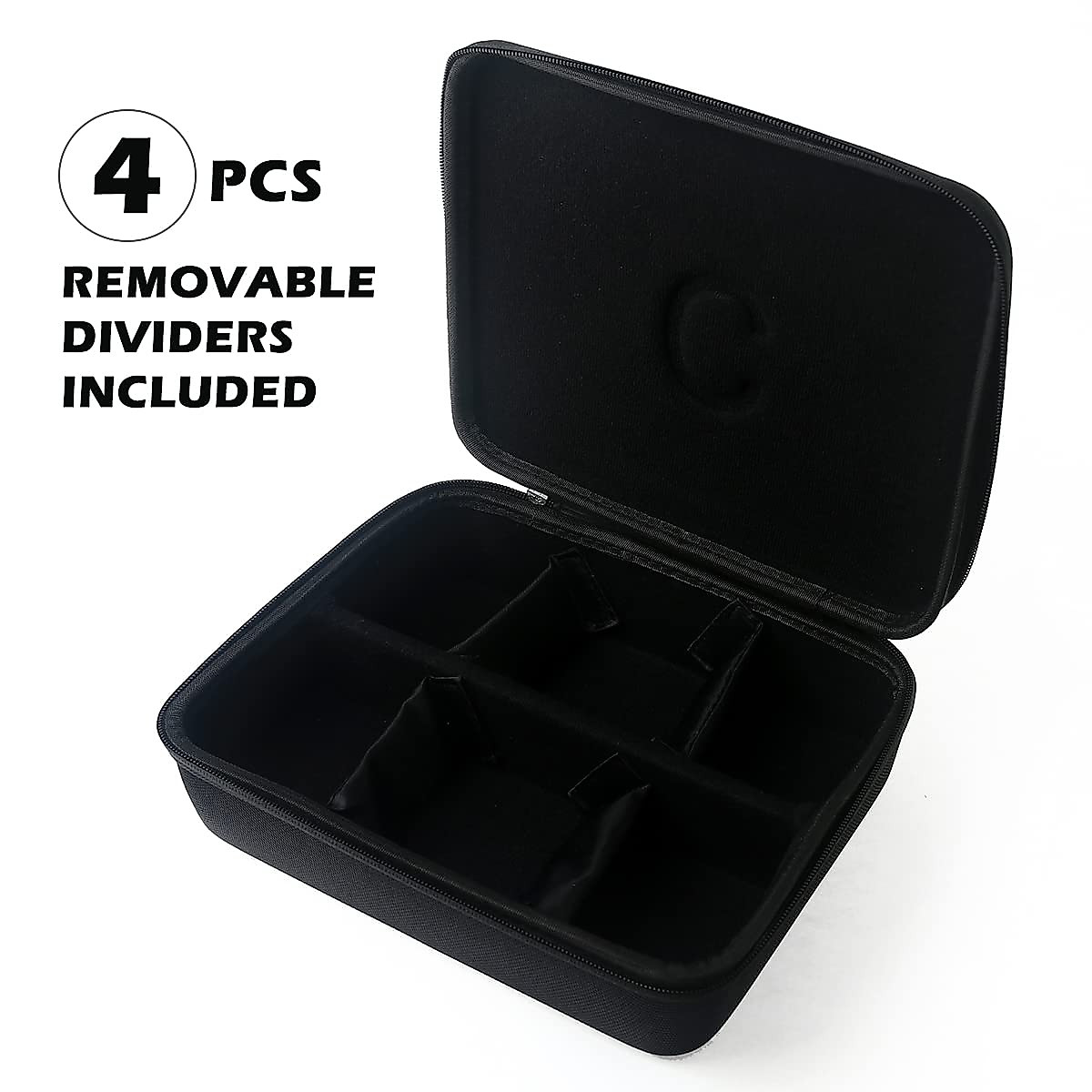 Hard Travel Card Game Case Includes 4 Removable Dividers and 500 Counts Card Sleeves, Holds Up To 1600 Cards for Cards Against Humanity and Other Types of Games, Black