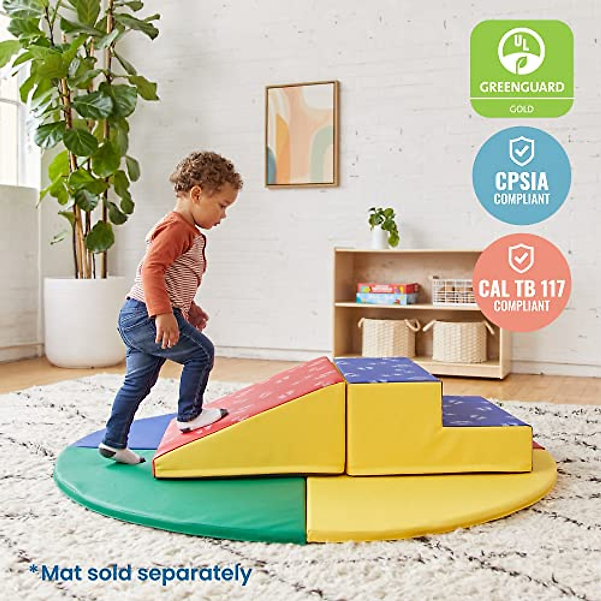 ECR4Kids Softzone Little Me Climb and Slide, Toddler Playset, Assorted, 2-Piece