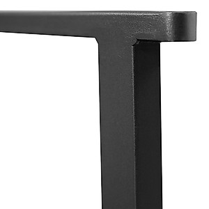 Outdoor Patio PE Wicker 5-Piece Dining Table Set with Umbrella Hole Garden