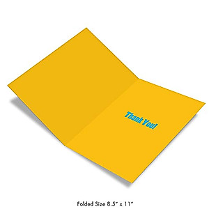 NobleWorks - Hilarious 8.5 x 11 Inch Notecard w/Envelope, Funny Cartoon Comic Strip, Stationery Jumbo Size Cards and Blanks - Big Thank You Card J9689