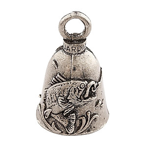Guardian Bell Bass Fish Good Luck Bell w/Keyring & Black Velvet Gift Bag | Motorcycle Bell | Lead-Free Pewter | Good Luck Gift to Friends & Family | Bike Bell | Made in USA