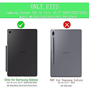 Keyboard Case for Samsung Galaxy Tab S6 Lite 10.4" 2024/2022/2020, Smart case with 7color Backlight Detachable Wireless Keyboard Cover with S Pen Holder (S6 LITE)