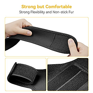 soundfuse Dog Knee Brace, Leg Brace for ACL with Cruciate Ligament Injury, Joint Pain and Muscle Sore, Adjustable Rear Support for Knee Cap Dislocation, Pet Knee Brace Recommended for Big Dog(Size: L)