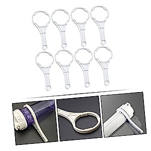 8pcs Home Water Filter Black Case Shell Wrench Filter Under Sink Water Filter Tool Water Filter Spanner Housings Water Filter White Plastic Filtering System Household