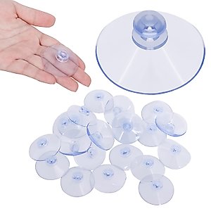 MVSSP 40-Pack 45mm Suction Cups - Hookless Anti-Collision Pads for Glass Tabletops and Home Decor