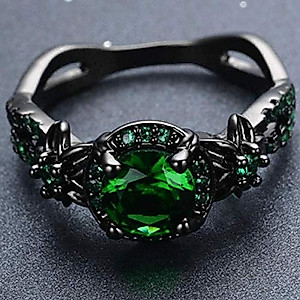 The Needed Necklace Black Gold Simulated Emerald Ring (10)