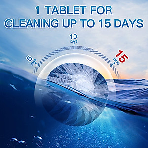 Vacplus Toilet Bowl Cleaners, Ultra-Clean Toilet Cleaners for Deodorizing & Descaling, Long-Lasting Blue Toilet Bowl Cleaner Tablets with Sustained-Release Technology Against Tough Stains (20 PACK)