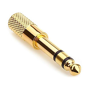 2PCS 1/4" to 3.5mm Headphones Adapters, JEEUE 6.35mm(1/4") Male - 3.5mm (1/8") Female Socket Stereo Jack Adaptor Bring You Professional Sound