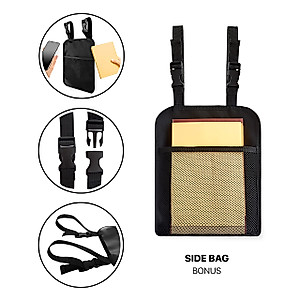 Gigco21 Foot Rest Cushion for Zero Gravity Chairs, Recliner and Lawn Chairs, Indoor/Outdoor, Waterproof/Slip Proof - with Chair Side Bag