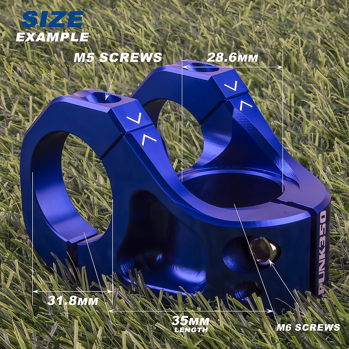 EVOSID Bike Stem 35mm Short MTB Handlebars Riser Ultra-Light CNC Aluminum Alloy 31.8 * 28.6mm for Mountain Bike Enduro Trail AM XC FR DH