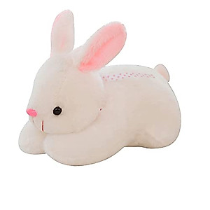 Bunny Toys Educational Interactive Toys Bunnies Stuffed Animal Easter Plush Bunny Toy Easter Plush Toys (White, One Size)