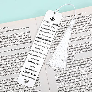 Mom Gift Bookmark from Daughter Son Valentines Day Gift for Mommy Mom Birthday Gifts for Mother Mommy mom Mother's Day Gift for Mom from Teens Kids I Love You Mom Christmas Bookmarks from Daughter Son