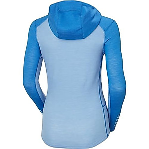 Helly-Hansen Womens LIFA Merino Midweight Hoodie, 627 Bright Blue, Small