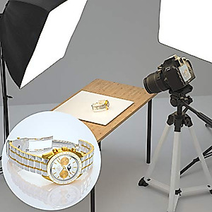 NIUBEE Acrylic Reflective Display Board for Product Photo Background Shooting Tables Props (12x12 Inch, Black + White)
