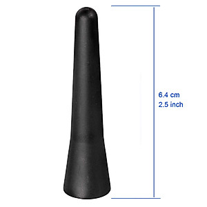 Bingfu Car Radio Short Rubber Antenna Mast [ONLY for Car Roof Mount] [2.5 inch] Vehicle FM AM Stereo Universal Roof Mount Antennas - NOT a Replacement for Shark Fin Antenna