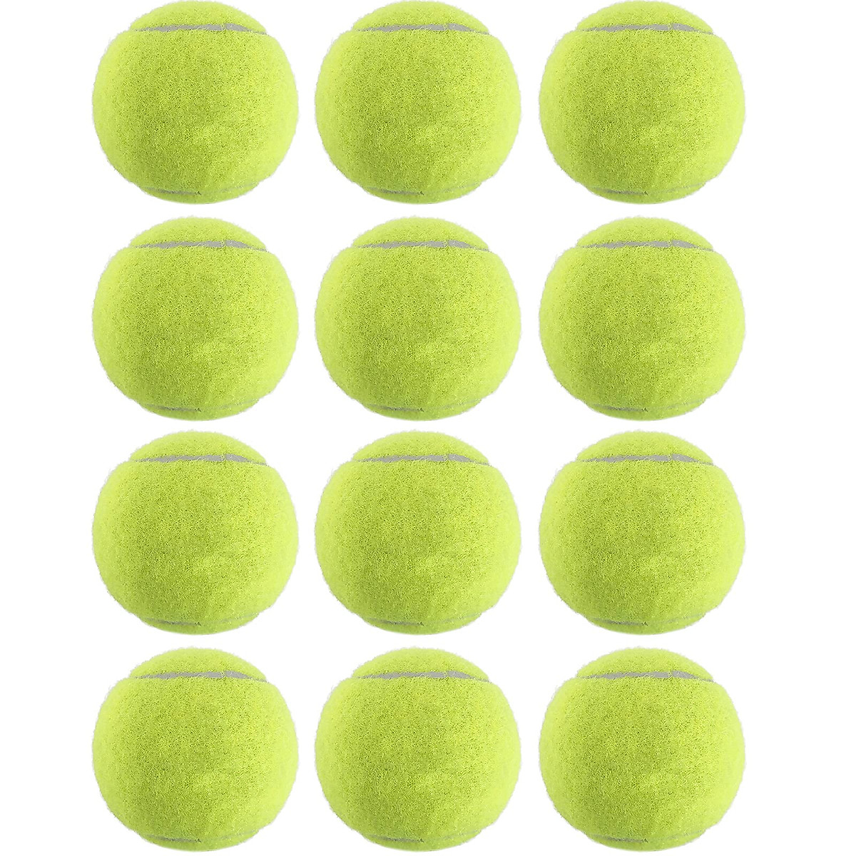 Magicorange Tennis Balls, 12 Pack Advanced Training Tennis Balls Practice Balls, Pet Dog Playing Balls, Come with Mesh Bag for Easy Transport, Good for Beginner Training Ball (Green)