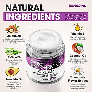 Neck Firming Cream, Anti Aging Facial Moisturizer with Retinol Collagen and Hyaluronic Acid, Day Night Anti Wrinkle Face Cream for Women and Men, Double Chin Reducer, Skin Tightening Lifting Hydrating