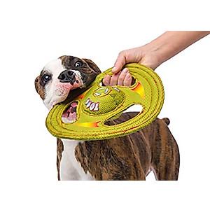 Hartz Tuff Stuff Toss Around Plush Frisbee Flyer Dog Toy - Medium/Large