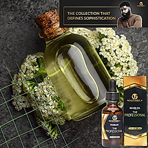 Groomed & Tailored Beard Oil For Men (The Professional) - Premium Beard Oil - For a Softer, Smoother, Moisturized Beard - Made with All-Natural and Organic Ingredients - Leave in Conditioner - Scented Gift for Husband and Dad, Father's Day Gift