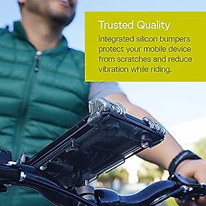 Hefty Bike Phone Mount by Delta Cycle - Premium Universal Bicycle Smartphone Holder Adjusts to Any Handlebar & Fits Any Phone or iPhones - Easily Accessible On The Go - Hands-Free Access