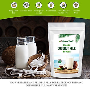 Z Natural Foods Coconut Milk Powder, 100% Powdered Milk, Non-GMO, Gluten-Free, Kosher-Certified, Organic Coconut Milk Powder, 1 lb