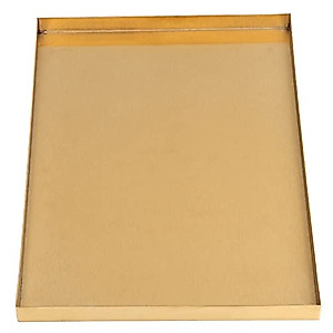 11.9x8.0 in Gold Rectangle Storage Tray Stainless Steel Tea Fruit Trays Desktop Cosmetics Perfume Jewelry Organizer Serving Tray for Home Living Room, Kitchen, Bathroom, Hotel