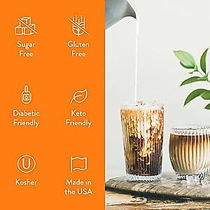 Jordan's Skinny Syrups Sugar Free Coffee Syrup, Salted Caramel Flavor Drink Mix, Zero Calorie Flavoring for Chai Latte, Protein Shake, Food & More, Gluten Free, Keto Friendly, 25.4 Fl Oz, (Pack of 6)