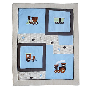 BabyFad Train 9 Piece Baby Crib Bedding Set