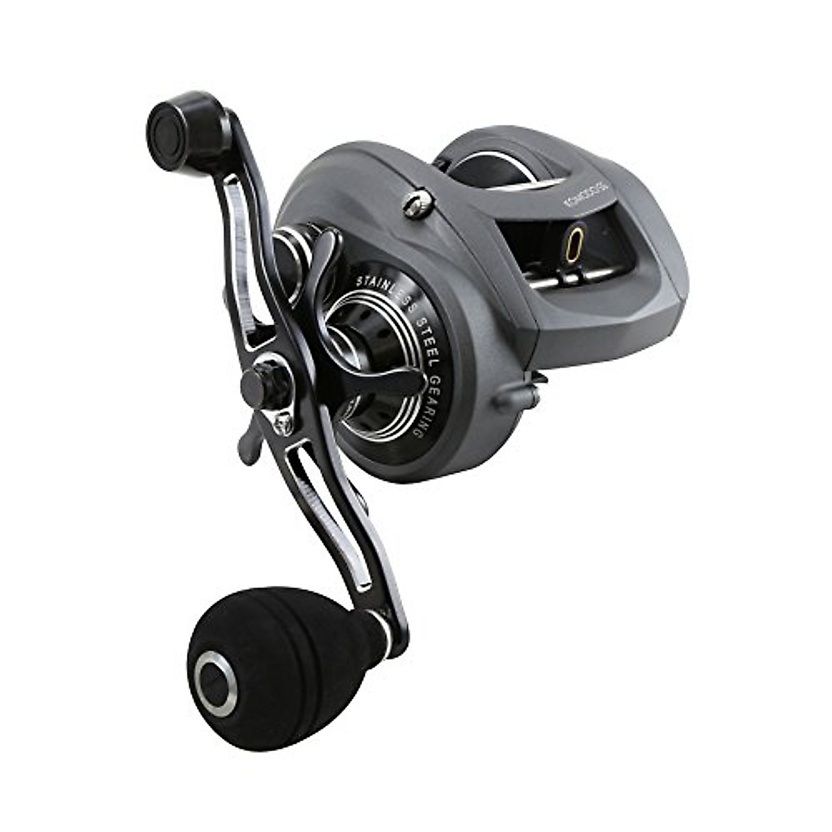Okuma Komodo SS Large Capacity Low Profile Baitcaster, KDS-471P, 130 yds-30LB, Power Handle , Grey