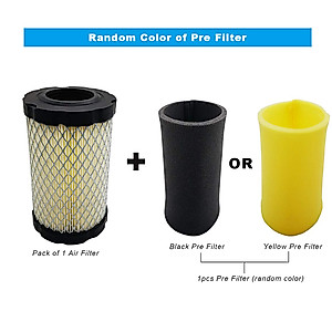 ZLKSKER 796031 Air Cleaner w/Fuel Filter, Replace for B&S 591334 594201 797704 31A507 31A607, Lawn Mower Air Filter