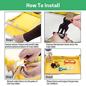 SWISSELITE Foldable Travel Tray Cover, Kids Travel Tray, Airplane Play Table Travel Placemat Tray- Used on Train Airplane Tray for Toddlers Children Unisex