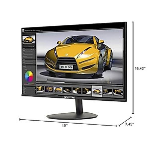 Sceptre 22" Frameless Ultra Thin 1080P LED Monitor Up to 75Hz HDMI VGA Speakers, Freesync Compatible Machine Black 2020 (E225W-1920RS)