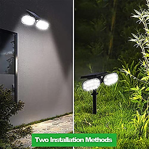 Egreat Solar Motion Sensor Lights Outdoor, Dusk to Dawn Floodlight,Wireless IP65 Waterproof Security Lights, Solar Powered Landscape Spotlights for Pathway Yard Patio Garage (2)