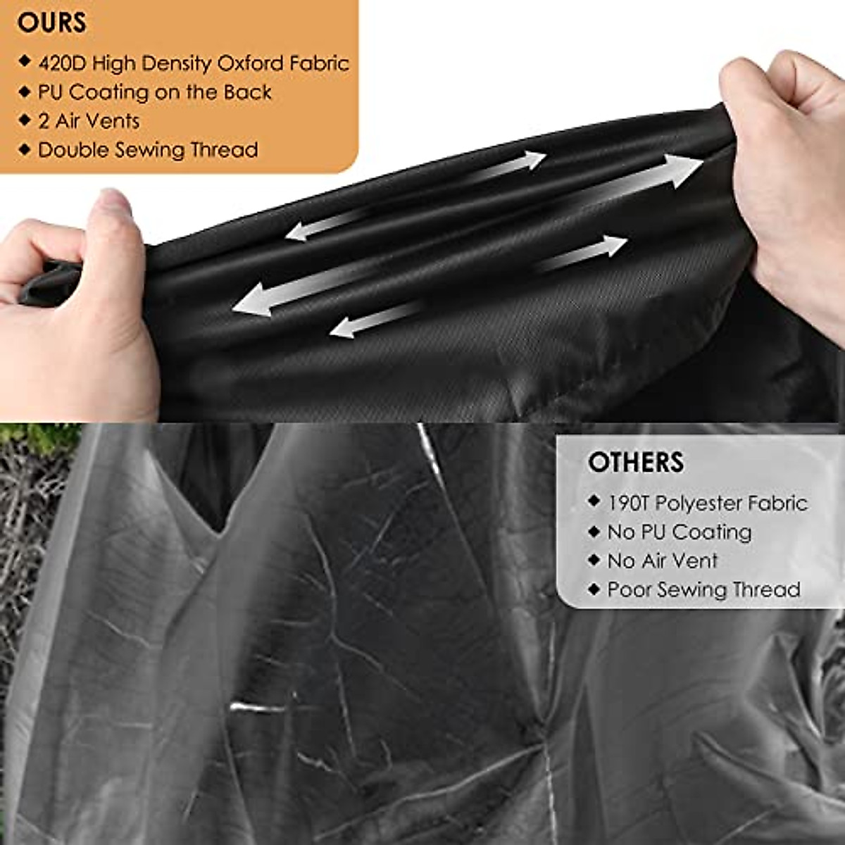 Patio Furniture Covers, Heavy Duty Outdoor Furniture Cover Waterproof, Patio Table and Chair Set Cover, UV Resistant Rain Sun Dustproof Patio Table Covers for Outdoor Furniture, 110 x 84 x 28 inches