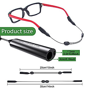 SMARTTOP Glasses Strap, upgraded two holes adjustable Glasses holder-No Tail Eyeglasses string strap-Sunglass holder -4 pack