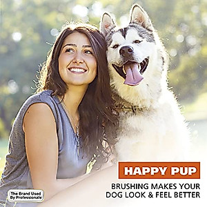 Wahl Premium Pet Double Sided Pin Bristle Brush with Patented Stacked Pin Design - Removes Loose Hair & Stimulates the Skin while Creating a Soft Coat Shine - Model 858501