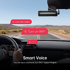 LINGDU LD06 5K Dash Cam, Real 4K+2K Dash Cam Front and Rear, Dash Camera for Cars Include 64GB Card, Built in 5GHz WiFi GPS, Voice Control, Super Night Vision, WDR, Parking Mode