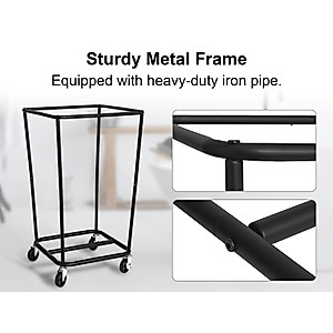 StorageWorks Laundry Hamper with Wheels, 160L Large Hampers for Laundry Rolling Laundry Basket, Dirty Clothes Hamper for Hotel, Home, Closet, Dorm, Beige, 1-Pack